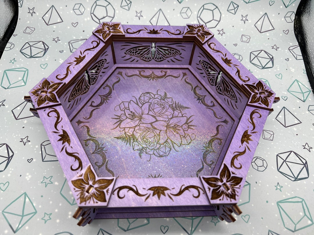 Custom Colour Fae Court Dice Tray, Dungeons and Dragons Dice Tray, Wild ...