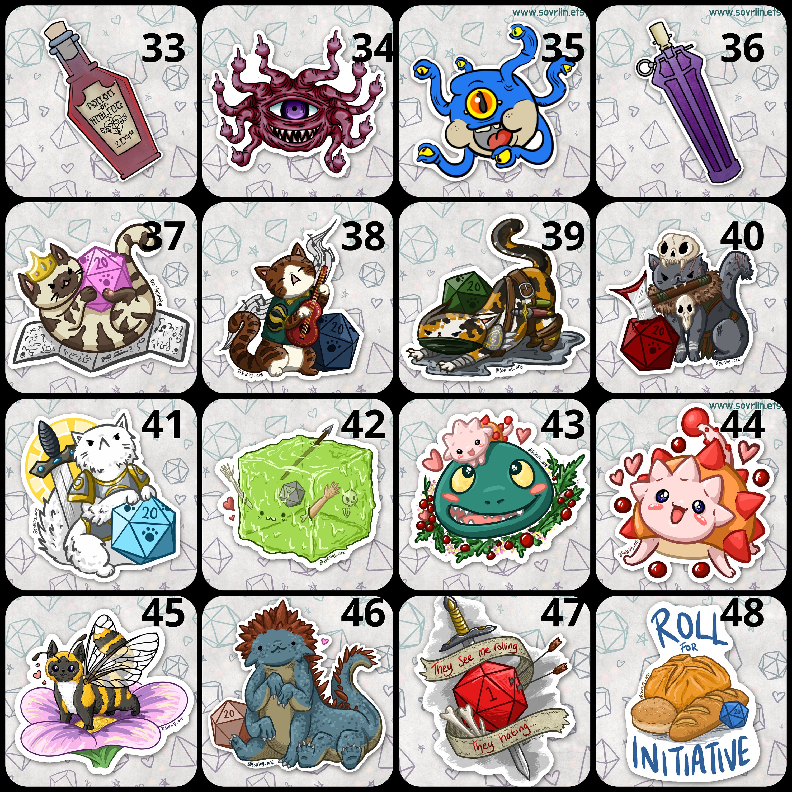 Any 3 Stickers Adorable Dungeons and Dragons Baby Rust | Etsy