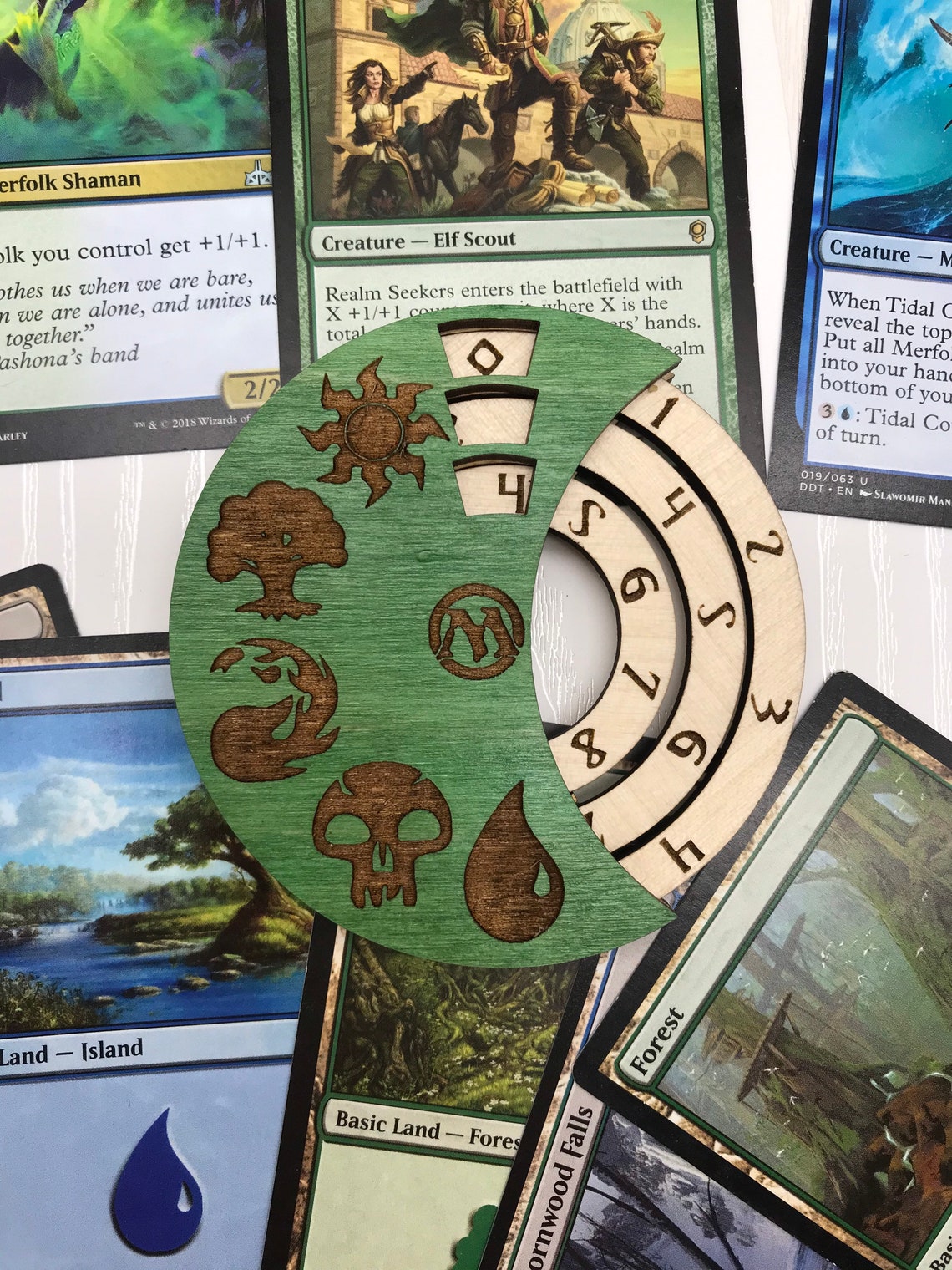 Wooden Radial 3 Digit MTG Life Counter | Etsy