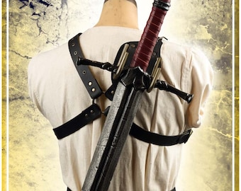 Leather Double Back Scabbard Designed for Metal Swords. Witcher Style ...