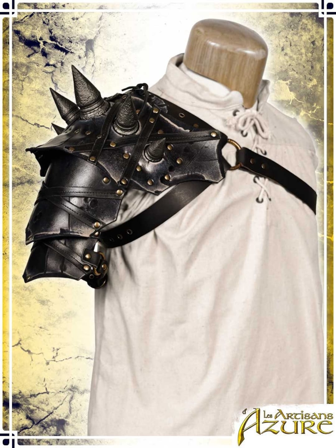 Ashwalker Spikes Pauldron Leather Armor for LARP and Cosplay - Etsy