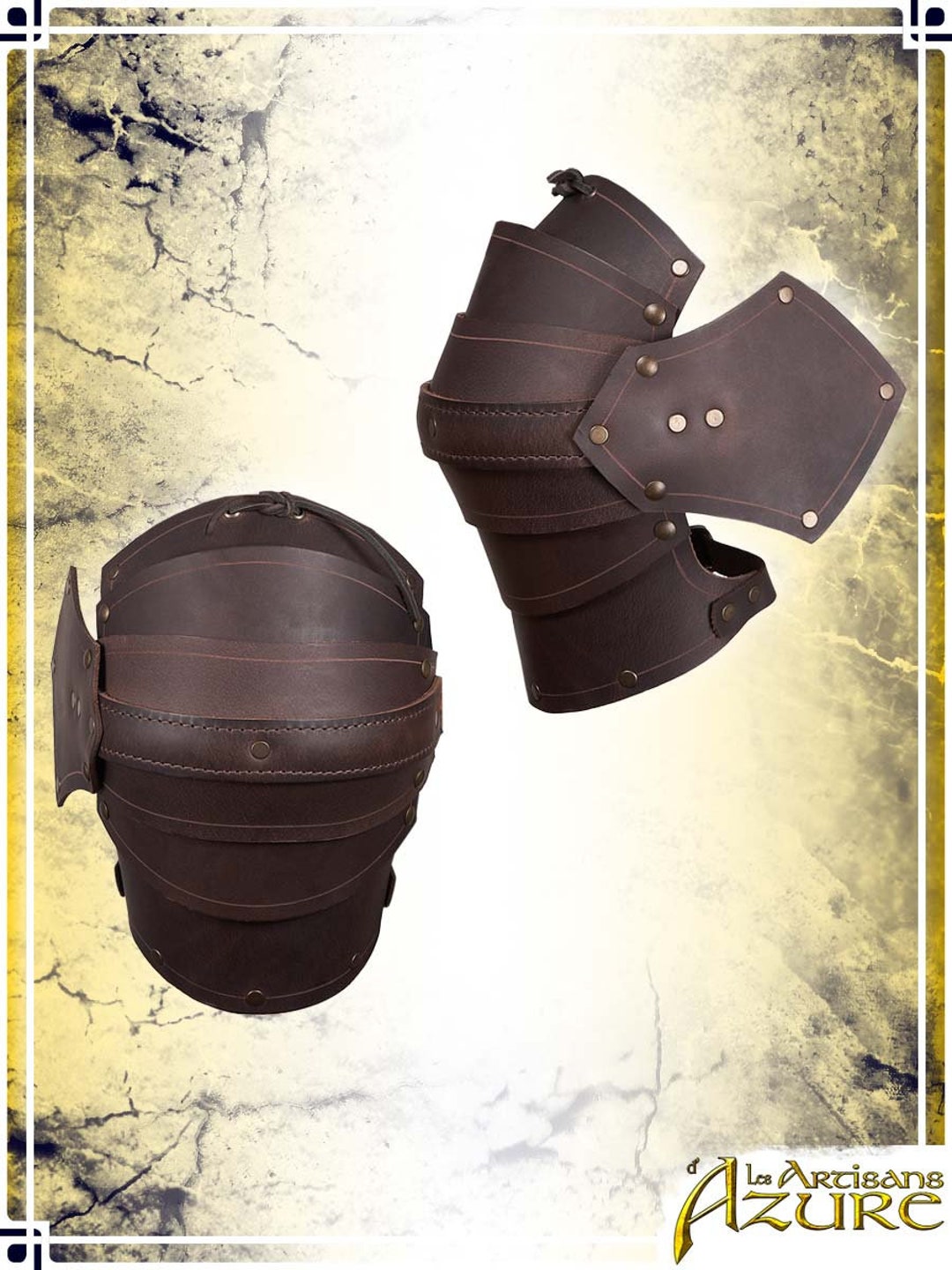 Classic Knee Armor Leather Armor for LARP and Cosplay - Etsy