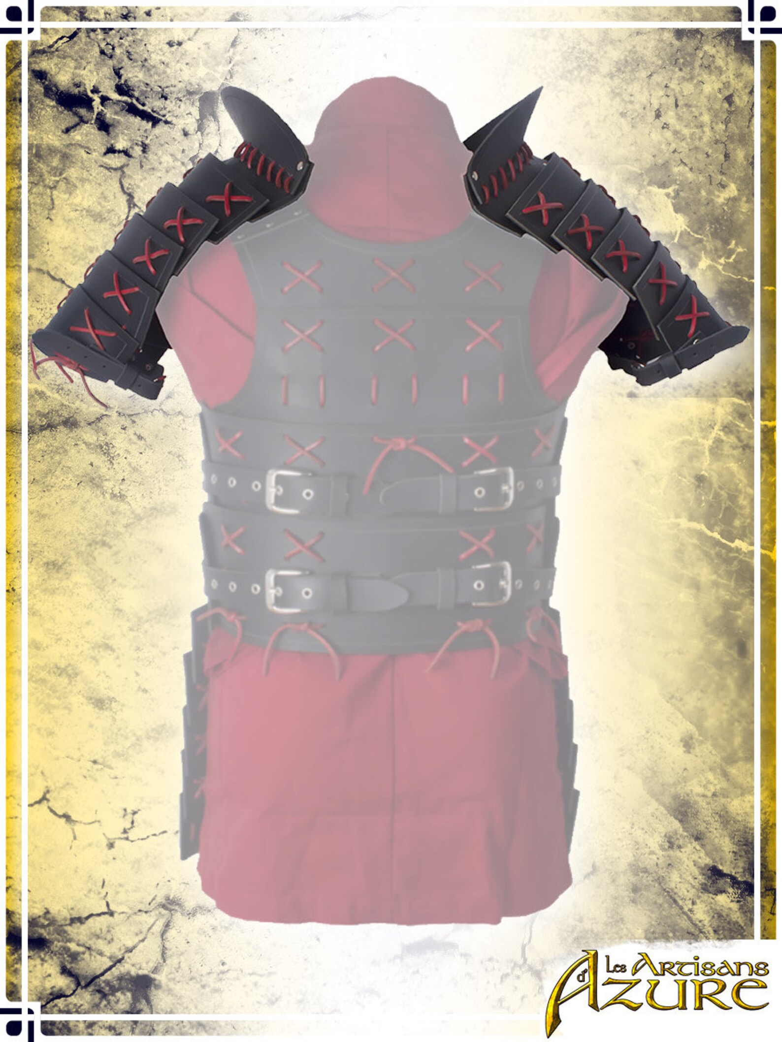 Samurai Pauldrons Leather Armor for LARP and Cosplay - Etsy