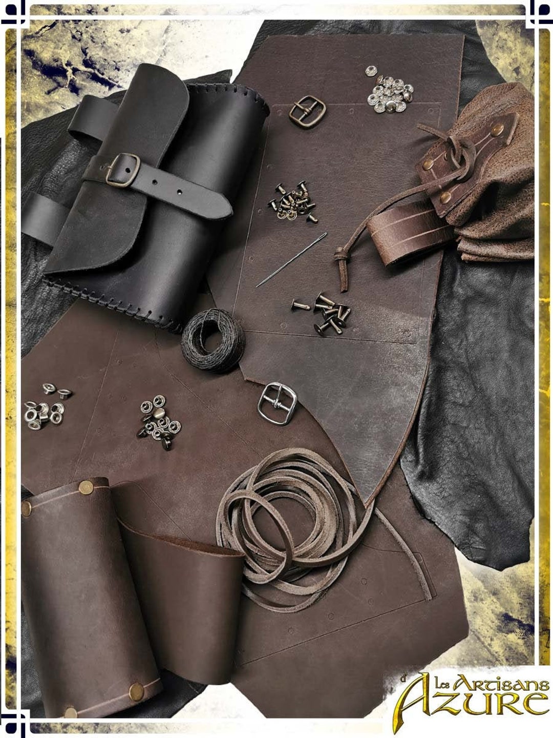 Do It Yourself Leather Scabbard and Pouches Accessories for LARP Heroic ...