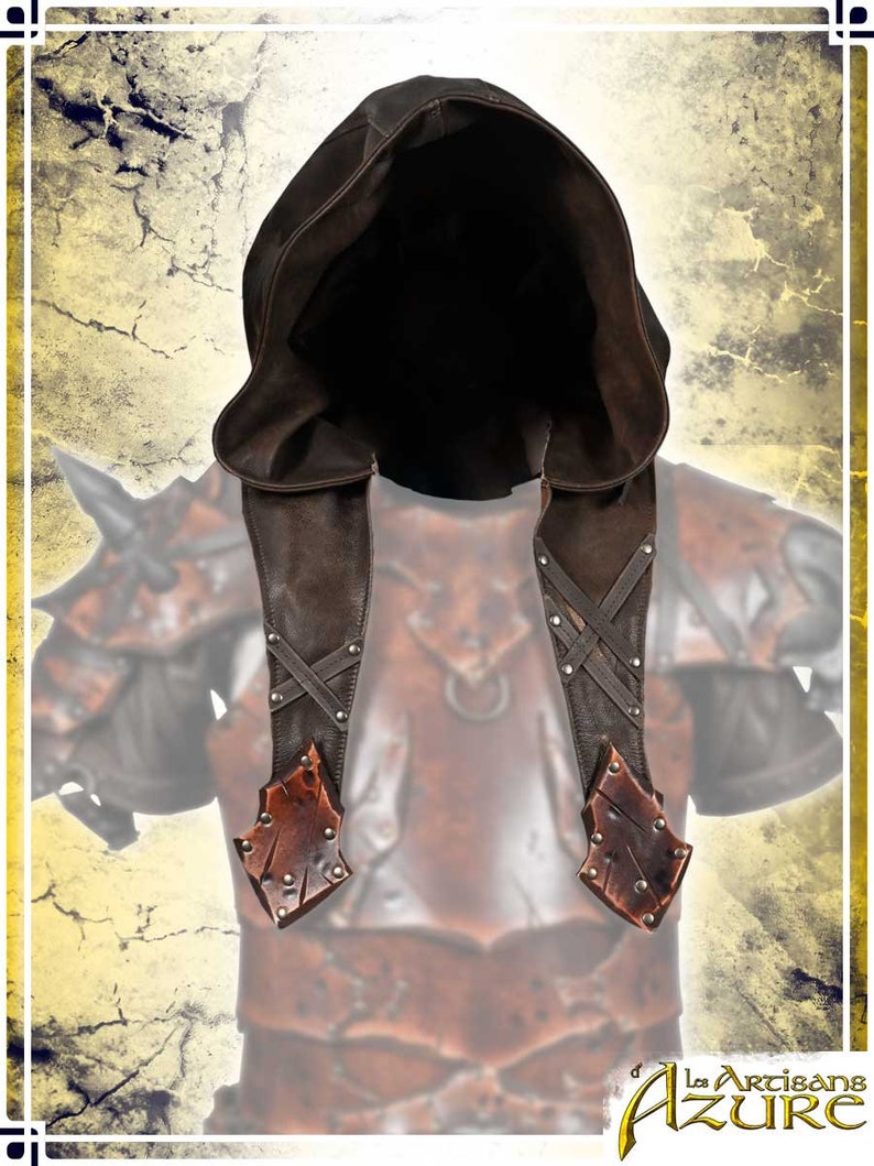 Wildwalker Leather Hood Leather Armor for LARP and Cosplay - Etsy