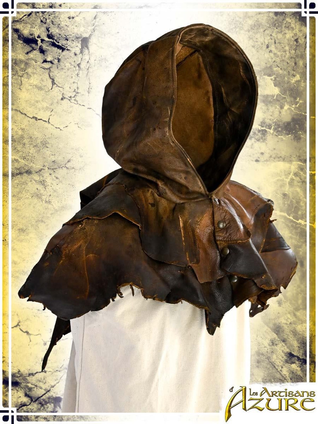 Hunter's Hood Brown Leather Armor for LARP and Cosplay - Etsy