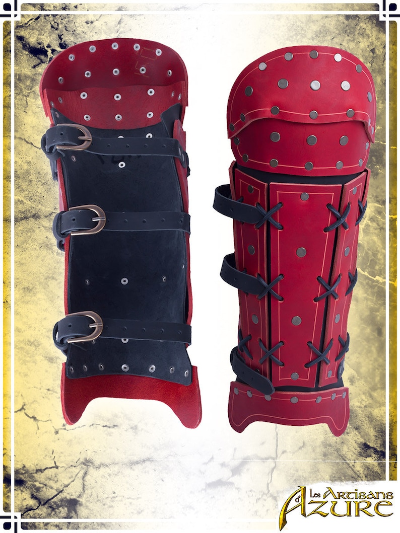 Samurai Greaves Leather Armor for LARP and Cosplay - Etsy