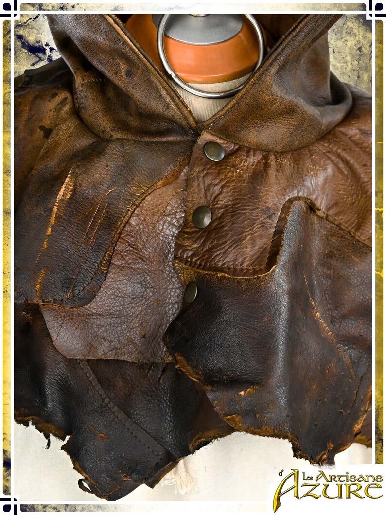 Hunter's Hood Brown Leather Armor for LARP and Cosplay - Etsy