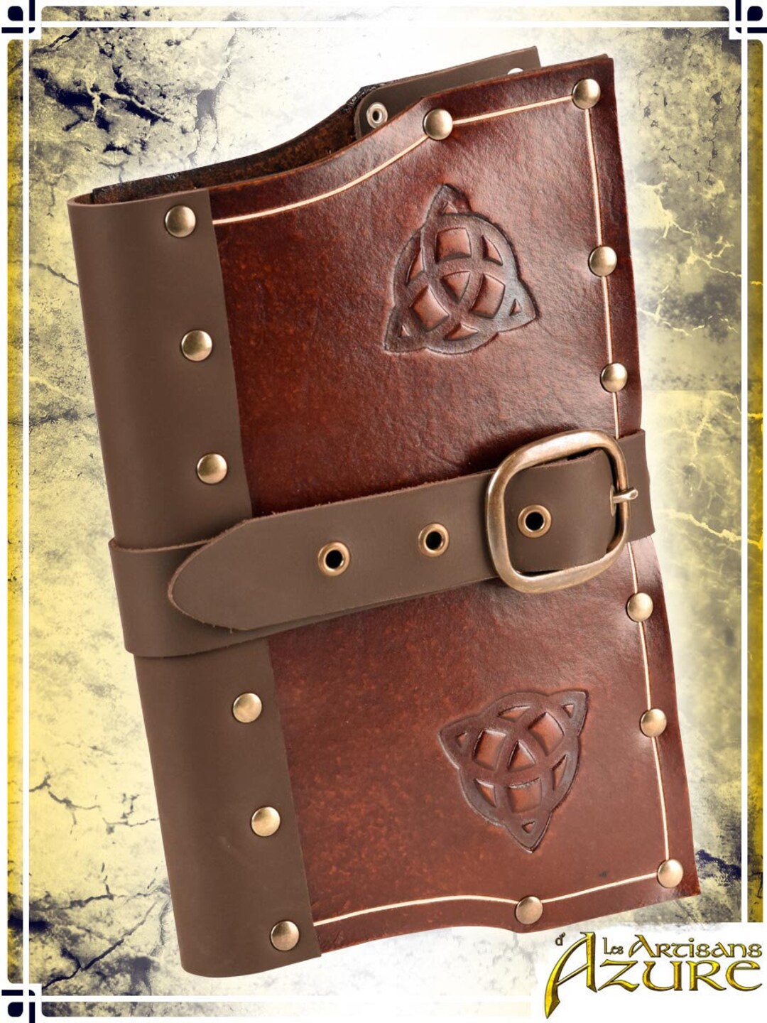 Triskel Spellbook Leather Accessory for LARP and Cosplay - Etsy