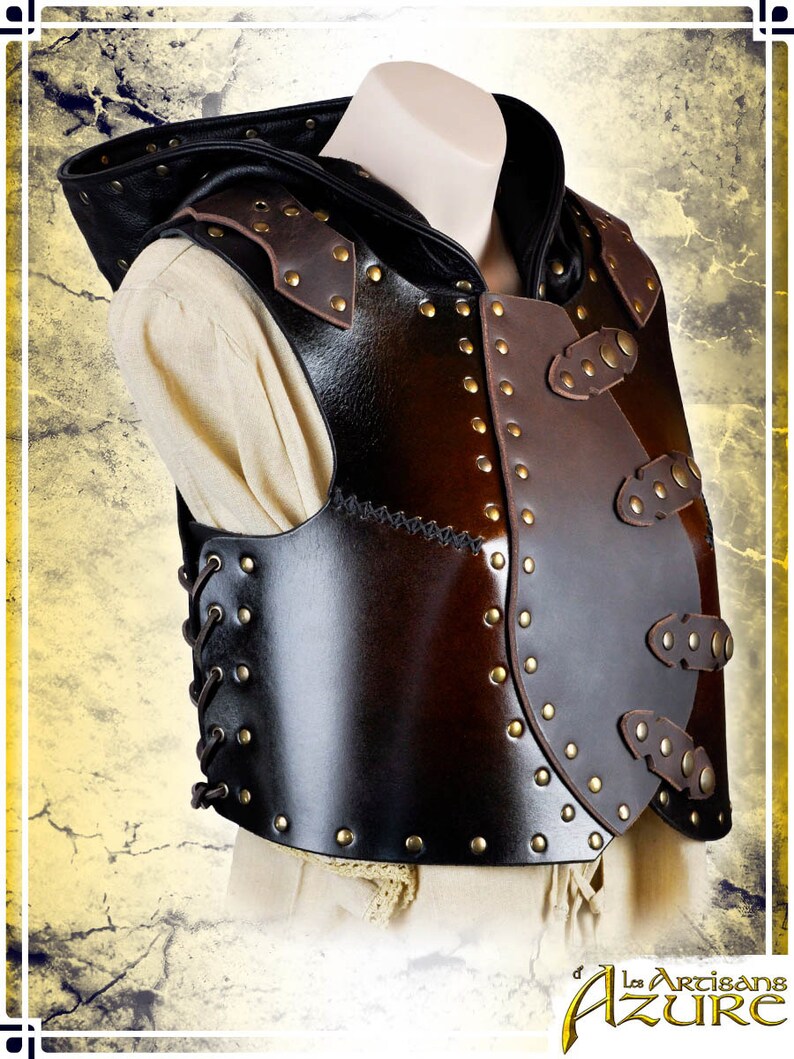 Outlaw Female Armor With Hood Torso Leather Armor for LARP - Etsy