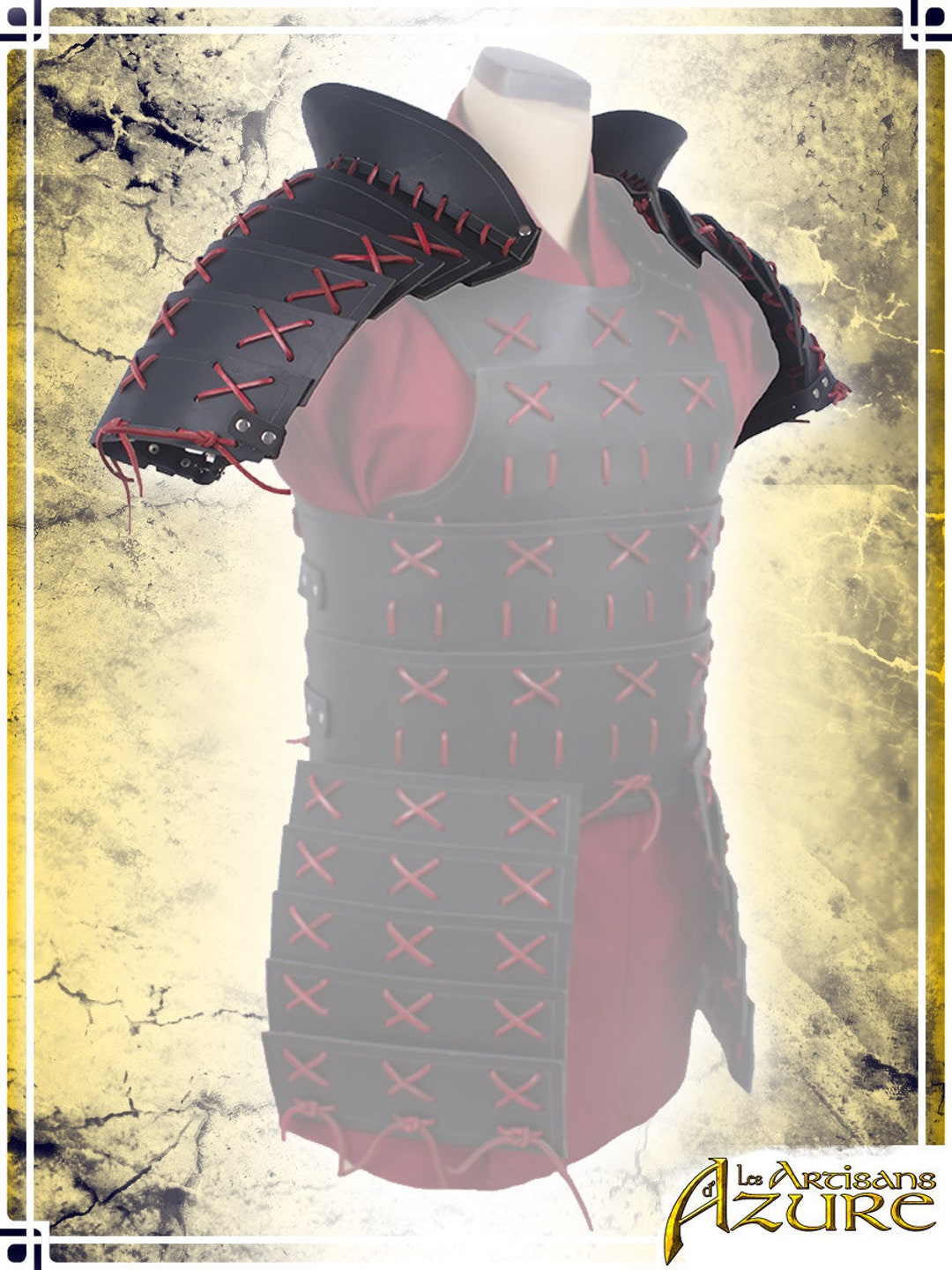 Samurai Pauldrons Leather Armor for LARP and Cosplay - Etsy