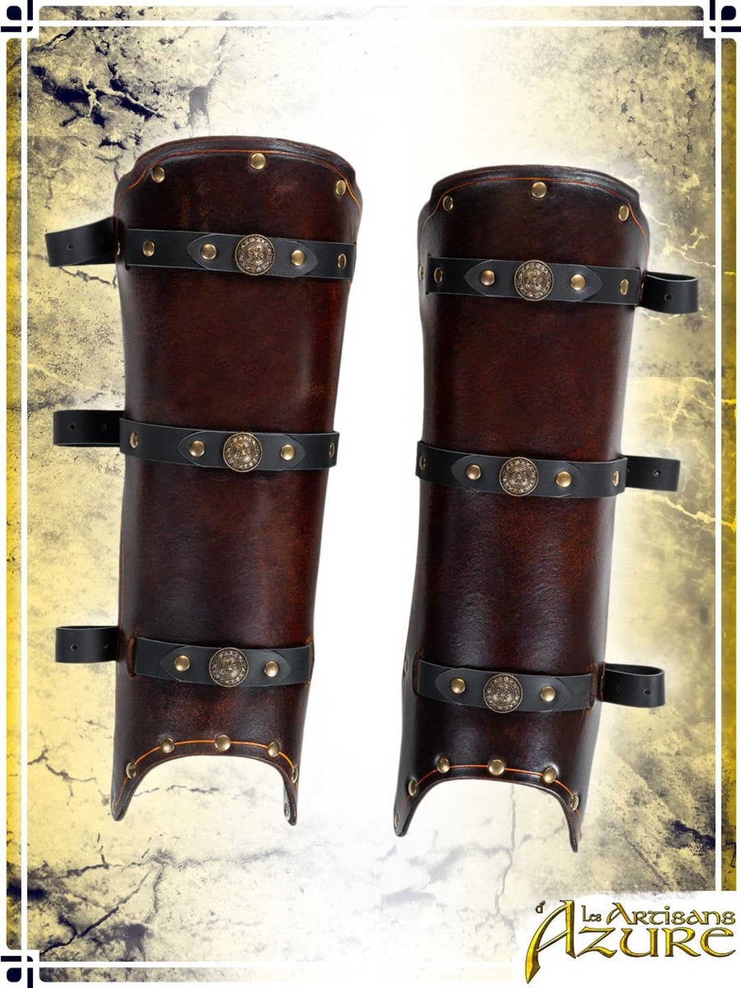 Legion Greaves Leather Armor for LARP and Cosplay - Etsy