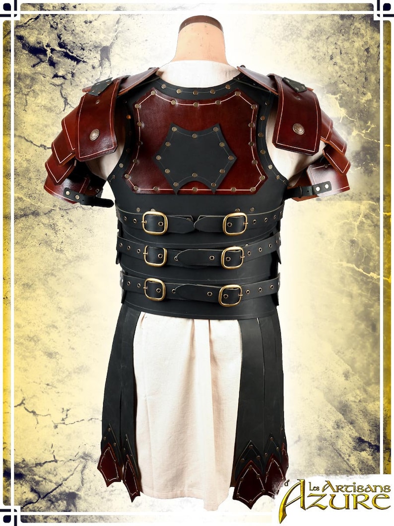 Roman Armor with Skirt and Pauldrons Leather Armor for LARP | Etsy