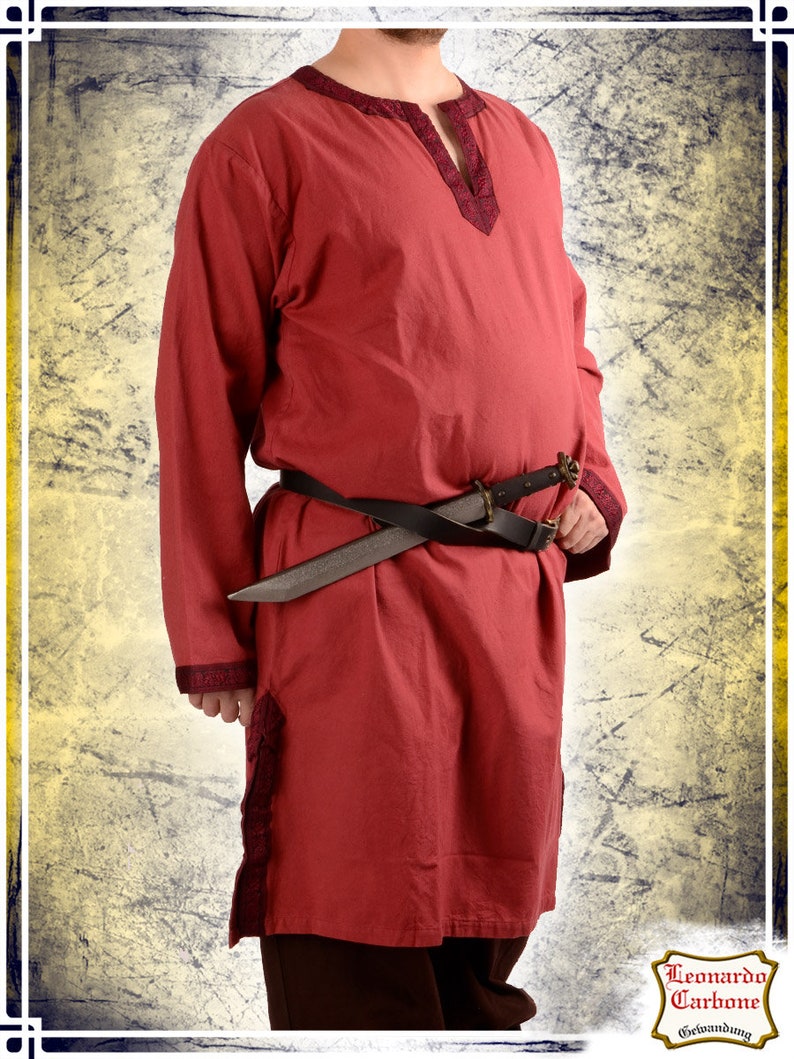 Tunic Long Sleeves With Trims Medieval Clothing for LARP and - Etsy