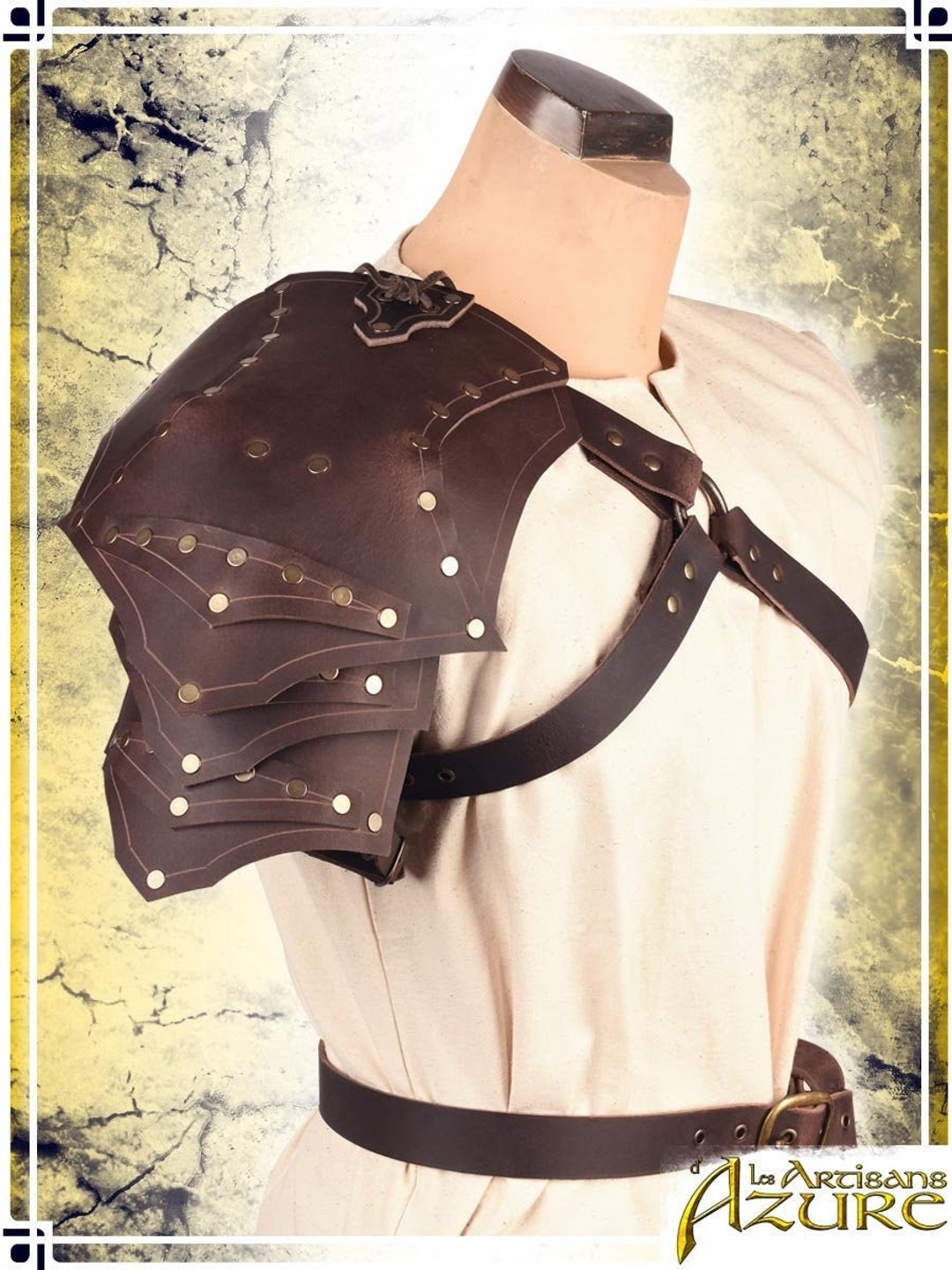 Explorer's Pauldron Leather Armor for LARP and Cosplay - Etsy