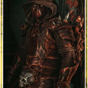 Wildwalker Leather Hood Leather Armor for LARP and Cosplay - Etsy