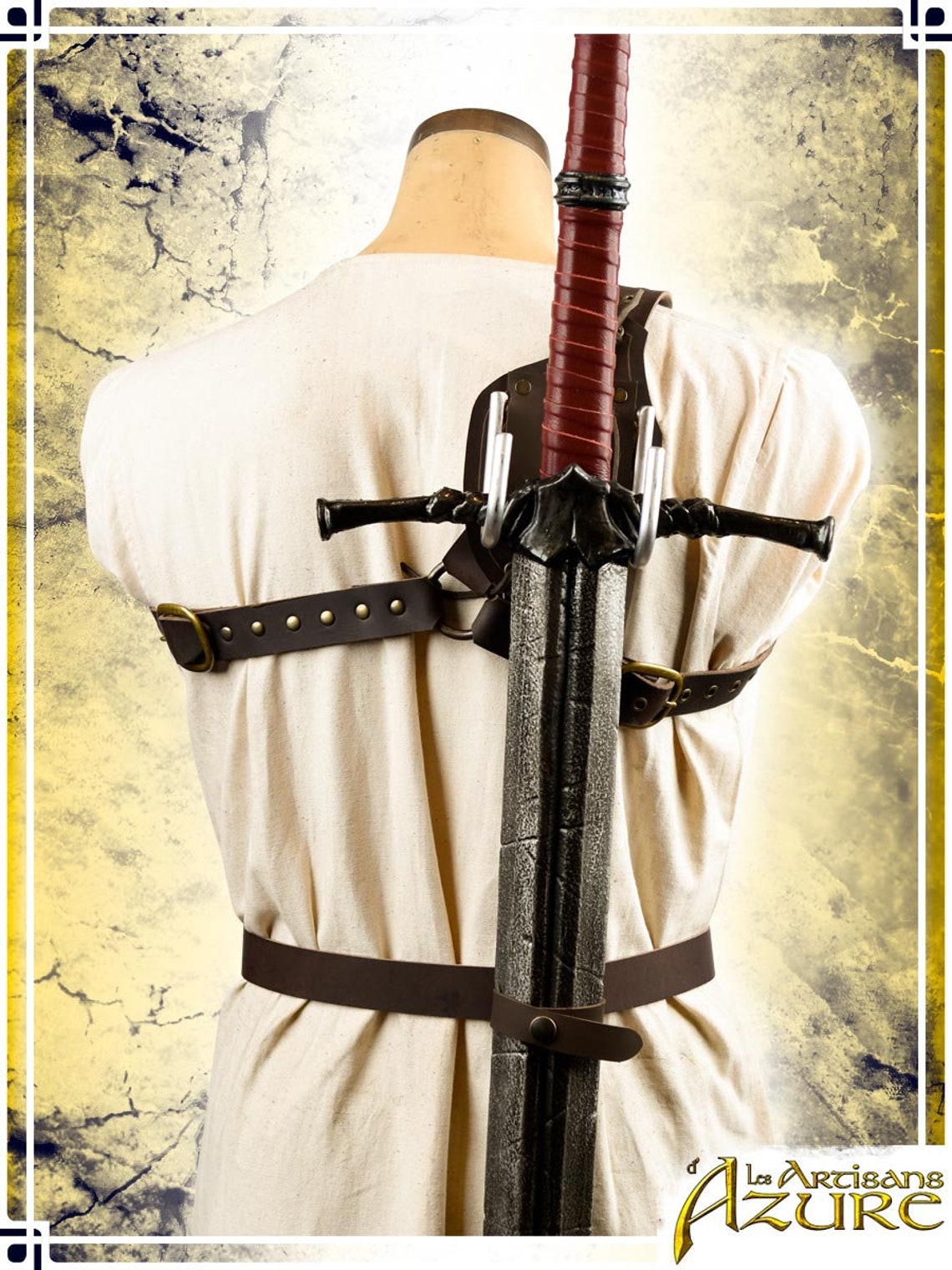 Back Scabbard With Hooks Leather Accessory for LARP and - Etsy