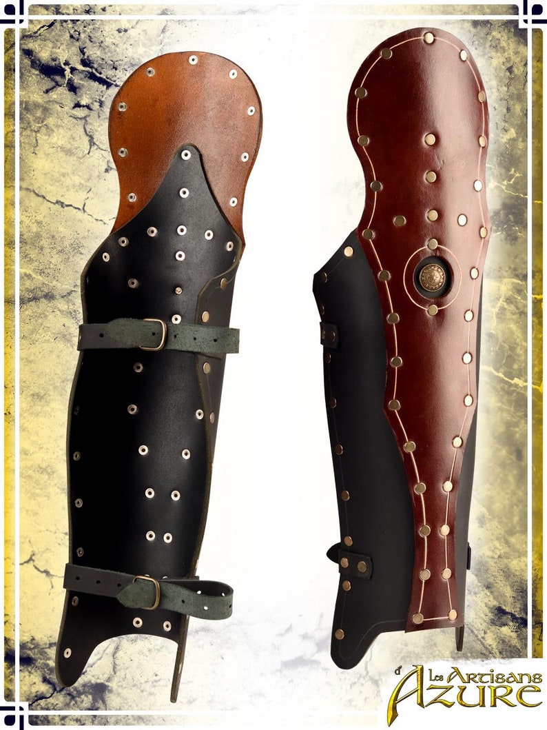 Roman Greaves Leather Armor for LARP and Cosplay | Etsy