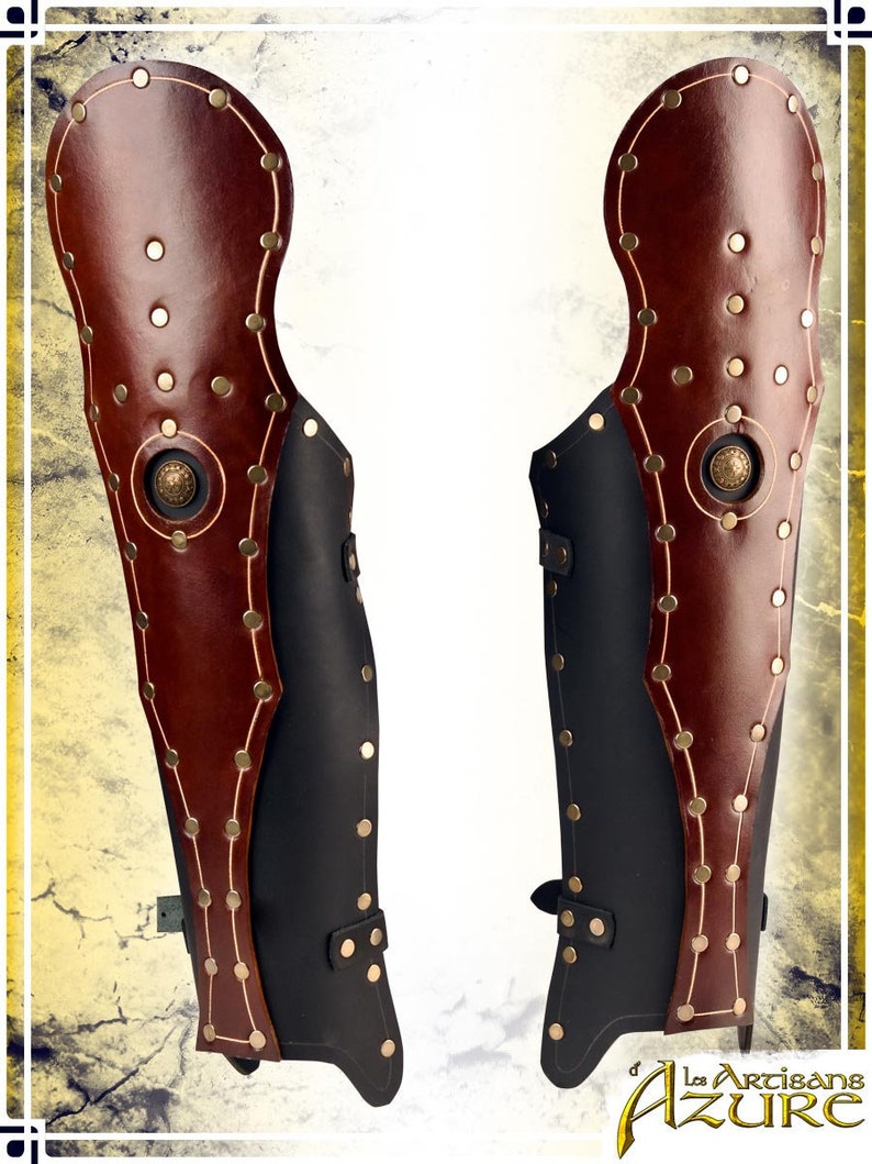 Roman Greaves Leather Armor for LARP and Cosplay - Etsy