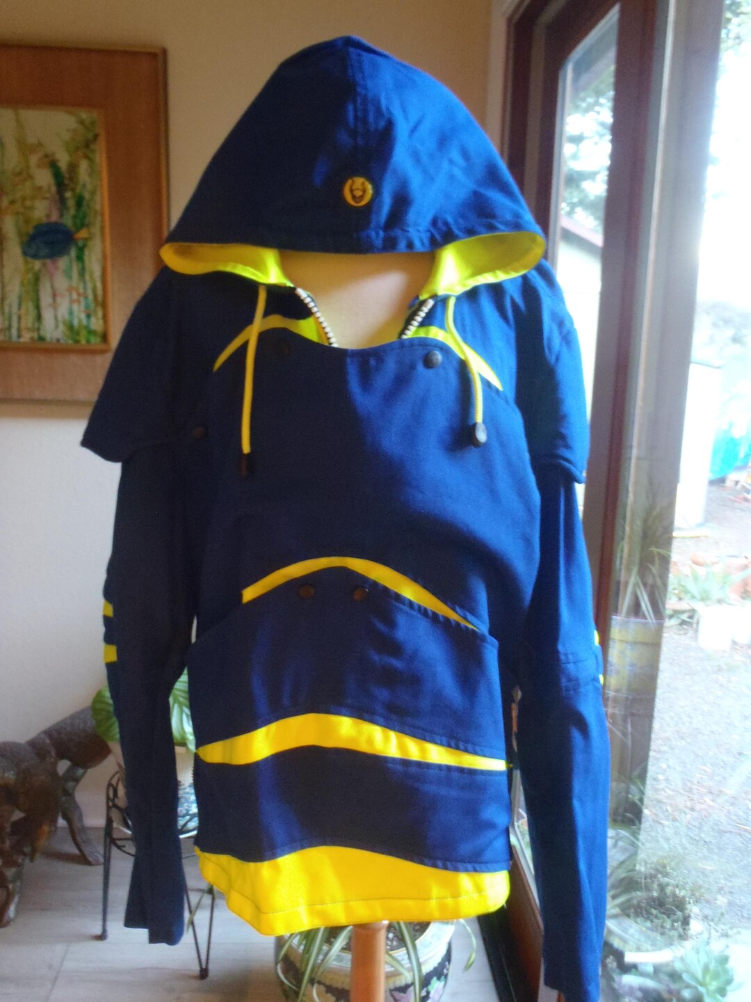 UNWORN CYBERDOG London Y2K Blue and Yellow Hooded Jacket FREE Ship - Etsy
