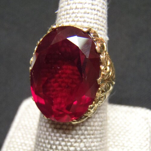 SIAMESE 8.31ct Ruby & Diamonds in 18K Solid Handmade Gold Ring - Etsy