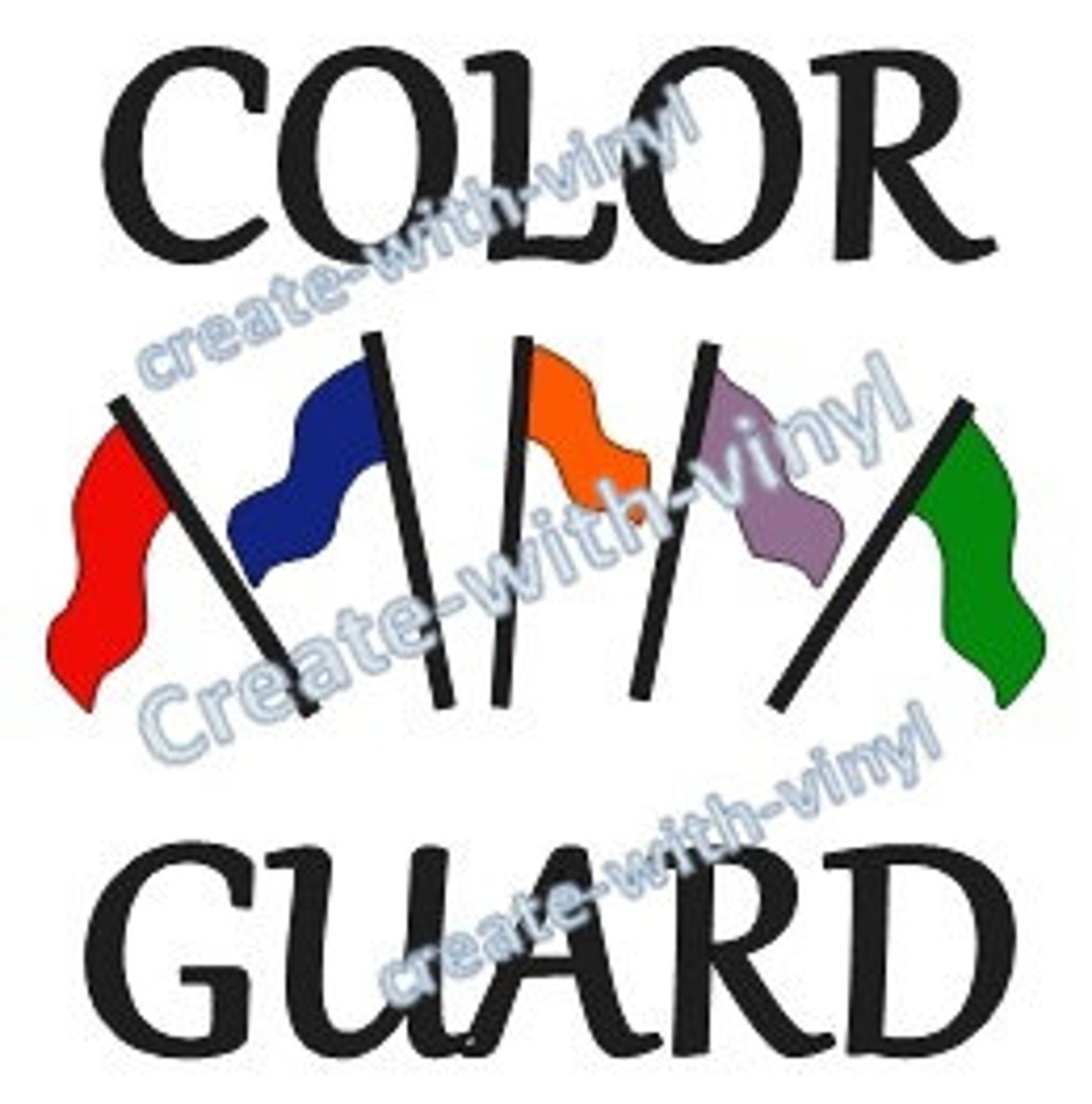 COLOR GUARD SVG File Silhouette Cameo Cricut Embroidery - Etsy