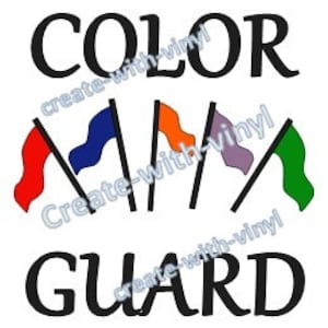 COLOR GUARD SVG File - Silhouette, Cameo, Cricut, Embroidery, Studio ...