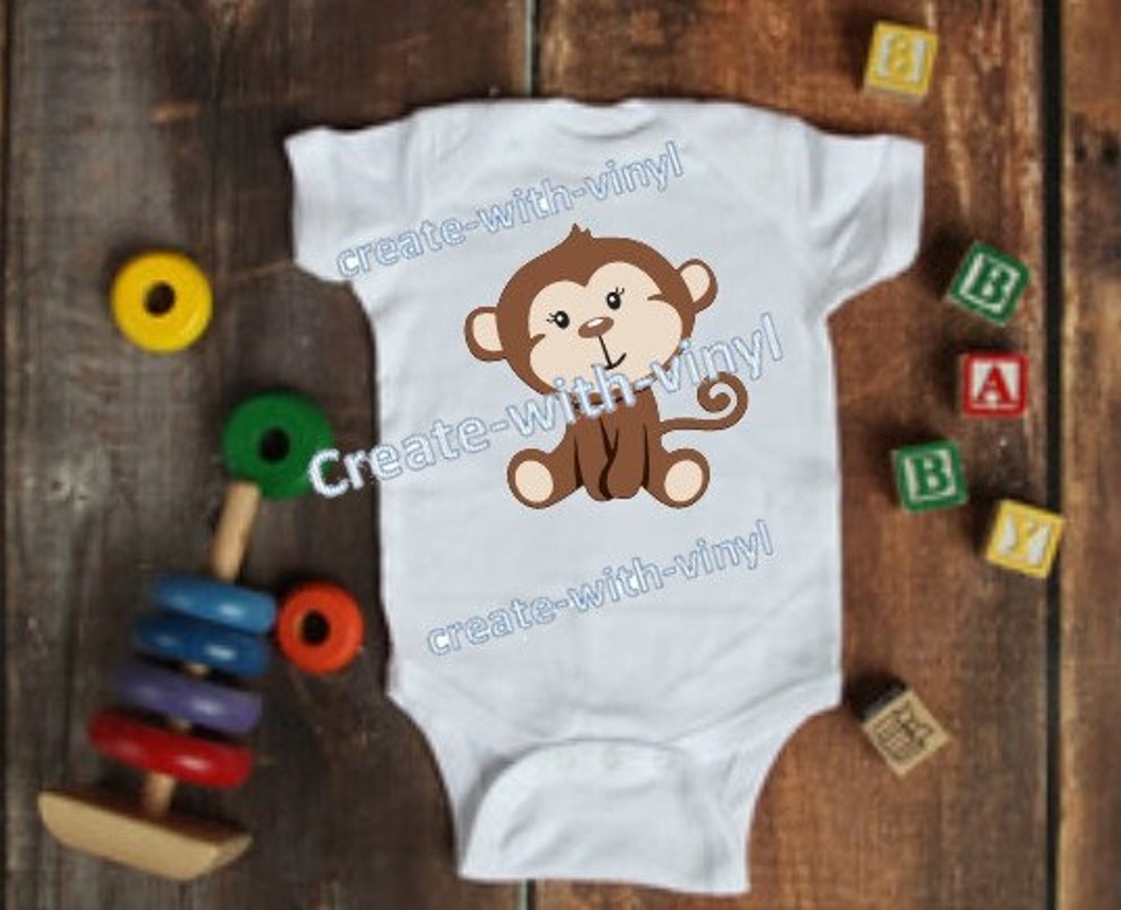 GIRL MONKEY SVG With Flower Can Also Make Without Baby | Etsy