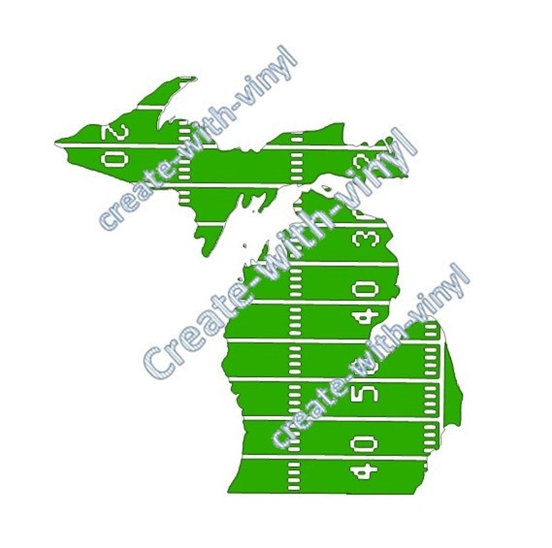 MICHIGAN FOOTBALL Field SVG File - Silhouette, Cameo, Cricut ...