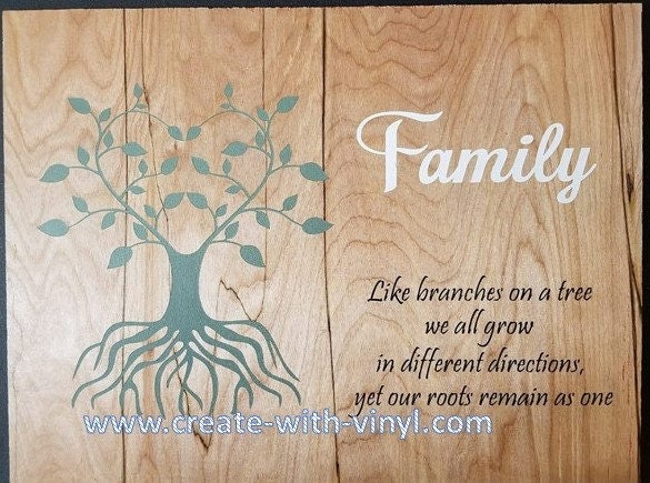 FAMILY ROOTS SVG file pallet sign design Cameo Cricut | Etsy