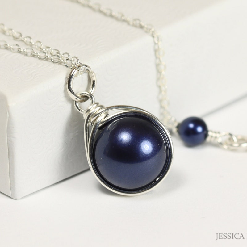 Navy Necklace - Etsy