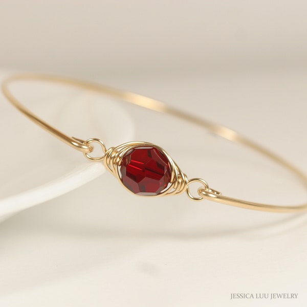 Garnet Bangle - Etsy