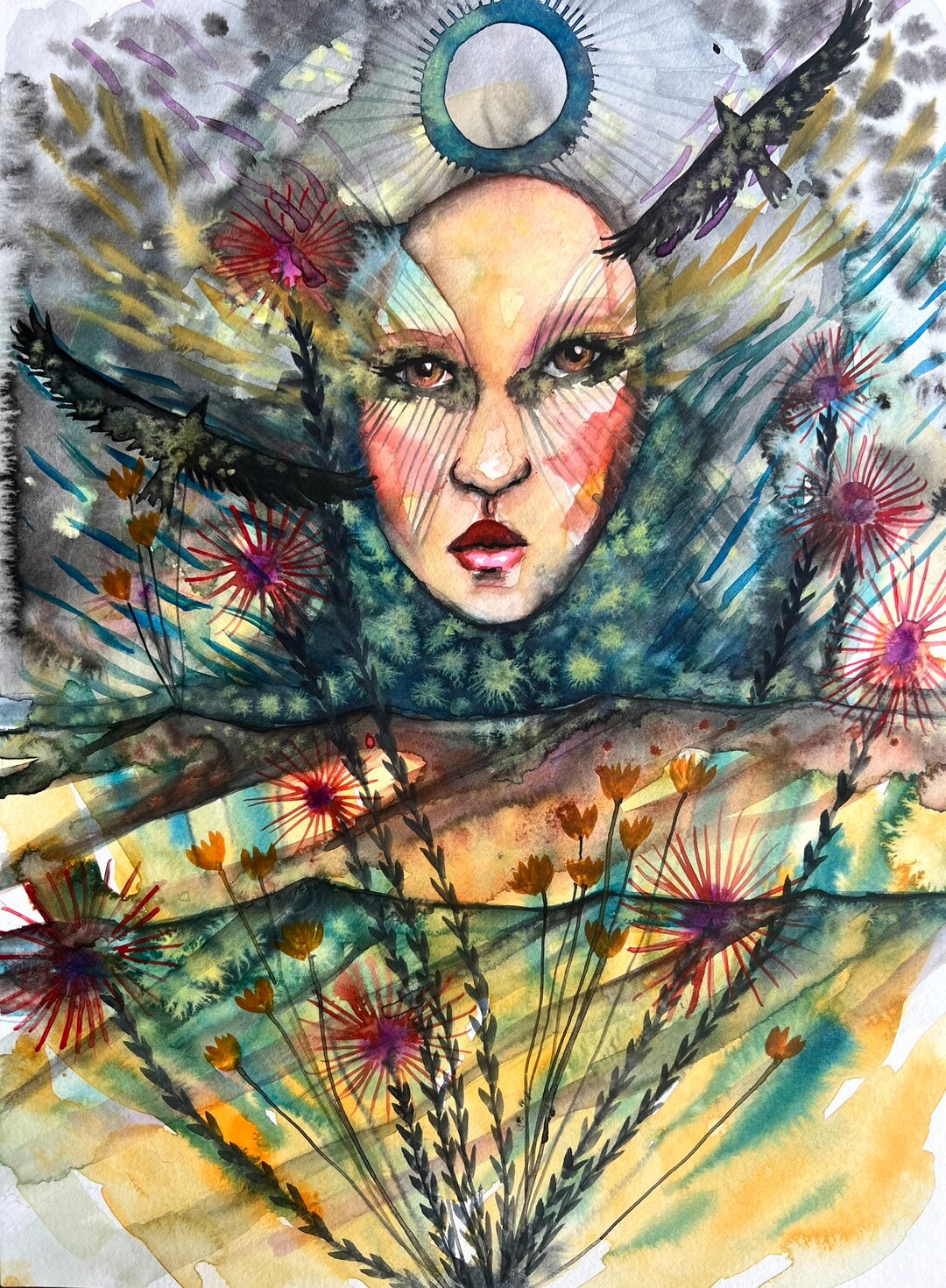 Original, Watercolor, Painting: Earth Angel - Etsy