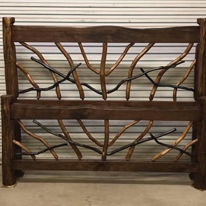 Rustic, Hand Crafted Bed Made With Reclaimed Wood and Mountain Laurel ...