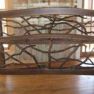 Rustic, Hand Crafted Bed Made With Reclaimed Wood and Mountain Laurel ...