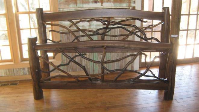 Rustic, Hand Crafted Bed Made With Reclaimed Wood and Mountain Laurel ...