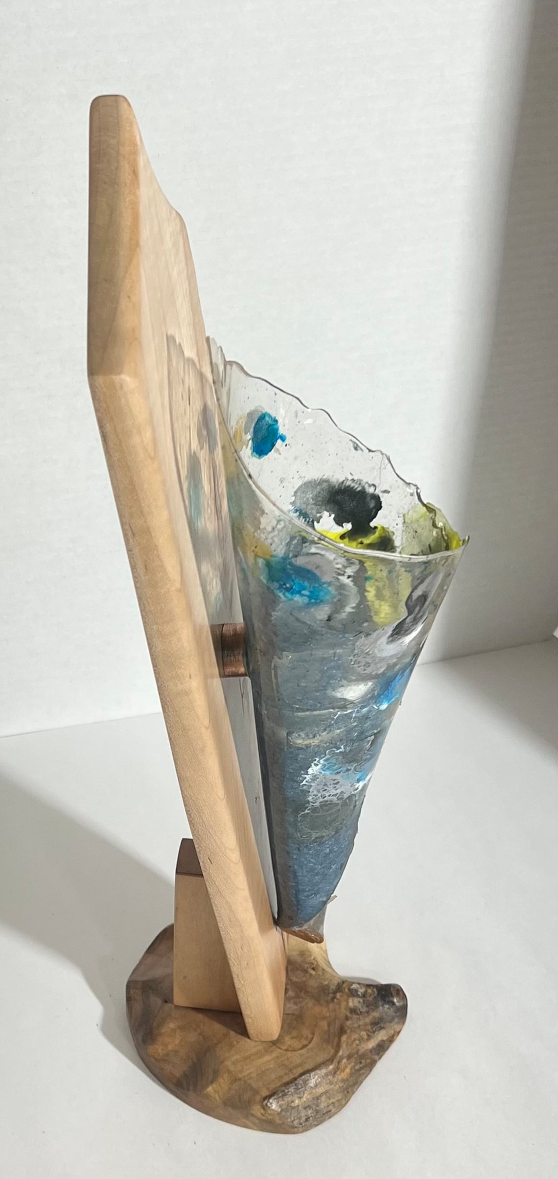 Unique Wood and Resin Sculptural Vase. - Etsy