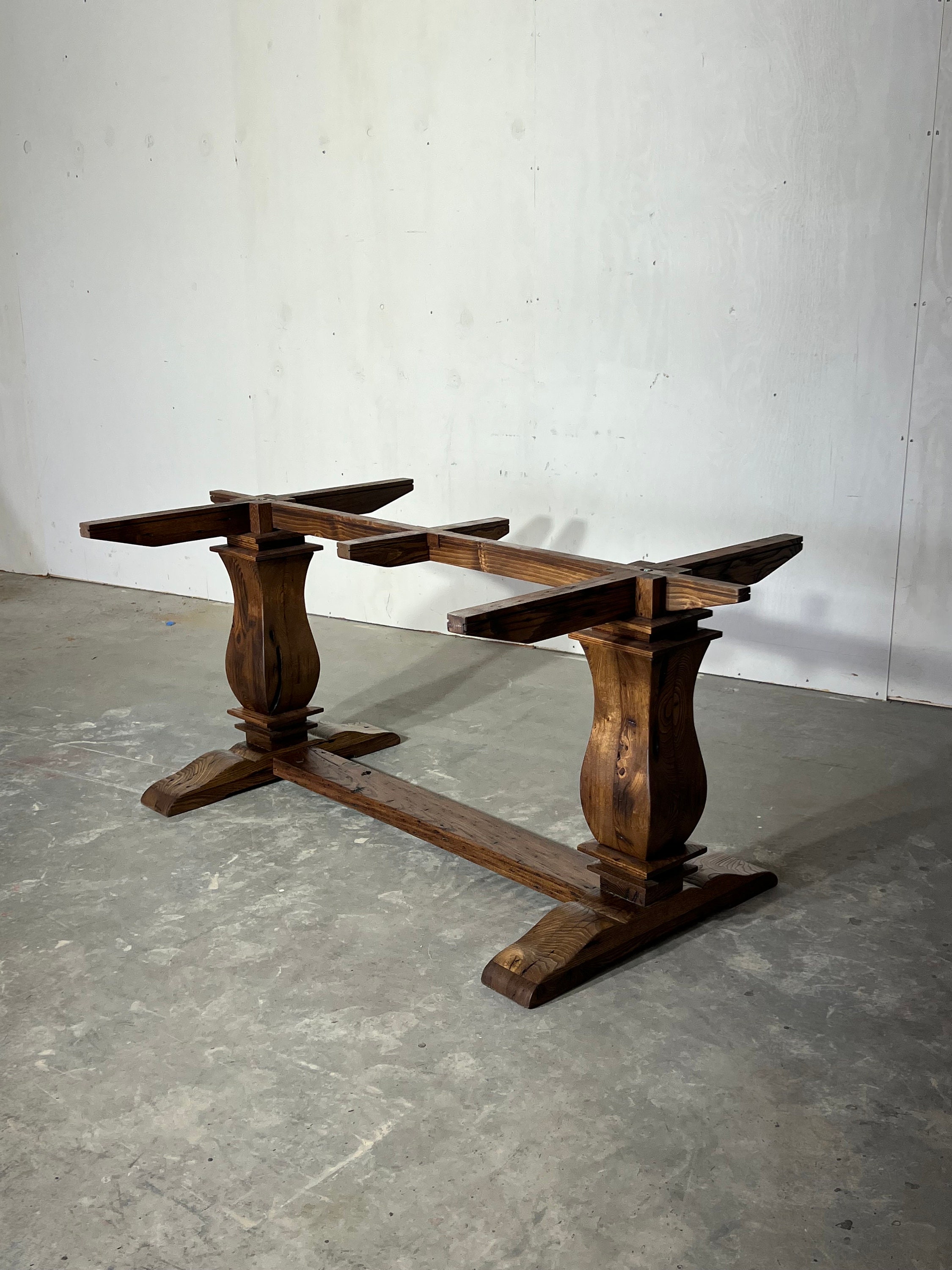 Antique trestle table store