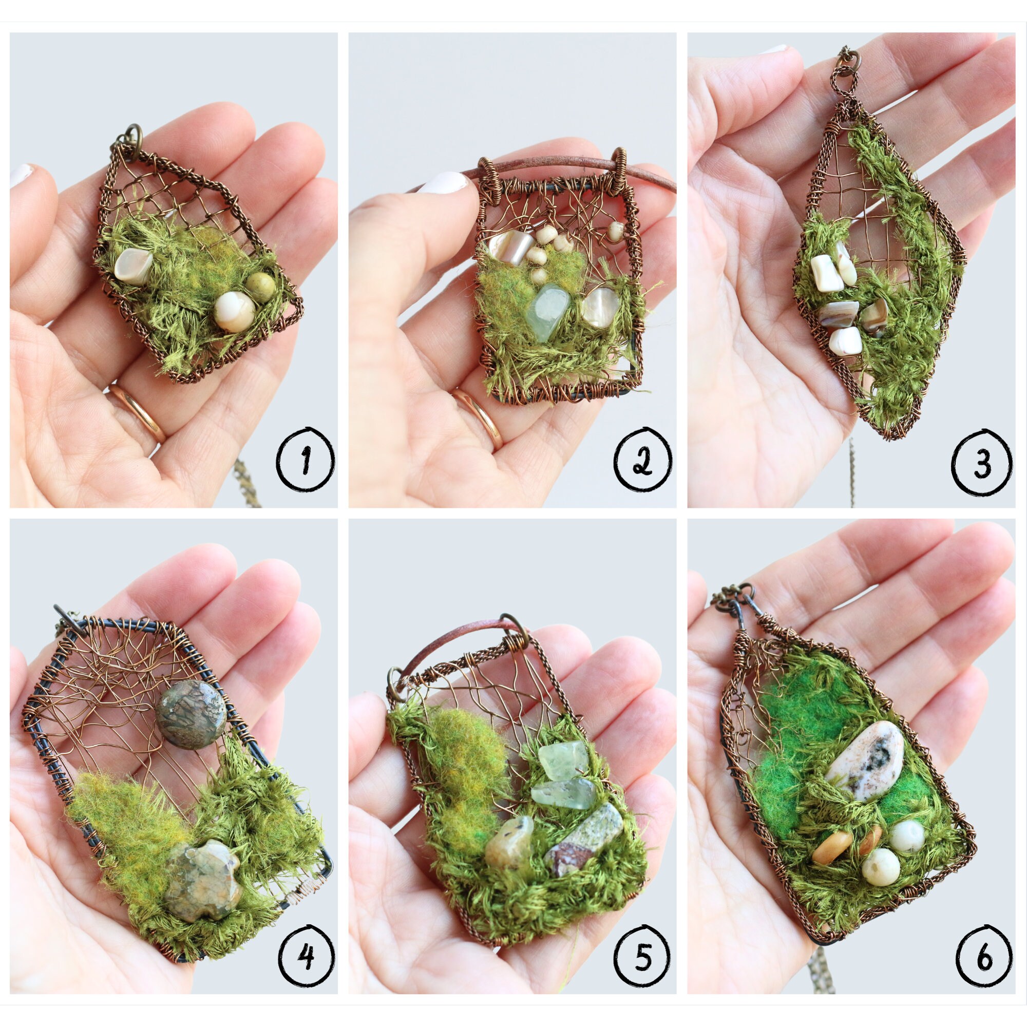 Earthy Cottagecore Necklace, Handmade Nature Jewelry, Witchy Forest ...