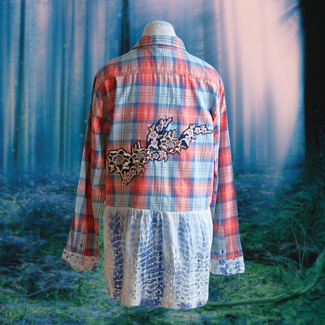 Oversized Cottagecore Shirt, Upcycled Whimsigoth Clothing - Etsy