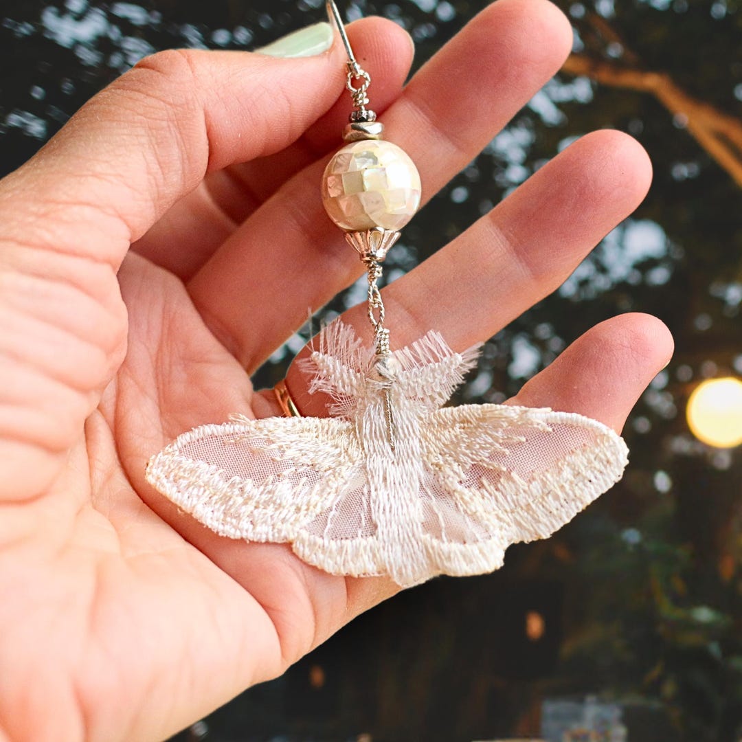 Large Moth Earrings, Forestcore Cottagecore Jewelry, Whimsical Nature ...