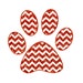 Glitter Chevron Paw Print Iron On, Paw Print Iron on Transfer, Tiger ...