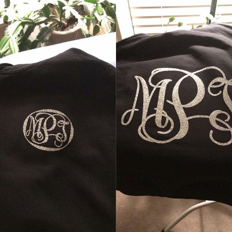 Glitter Monogram Iron On Monogram Iron On Transfer Iron On | Etsy