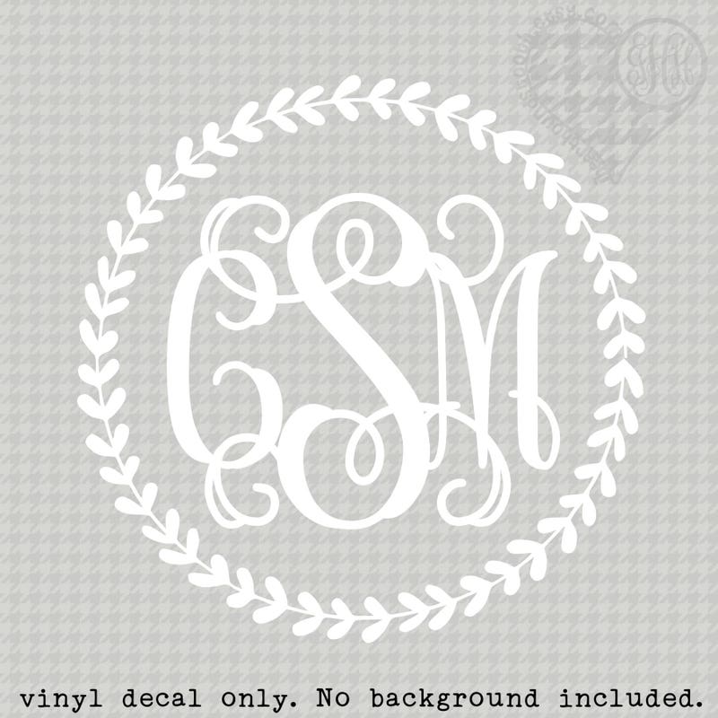 Wreath Monogram - Etsy