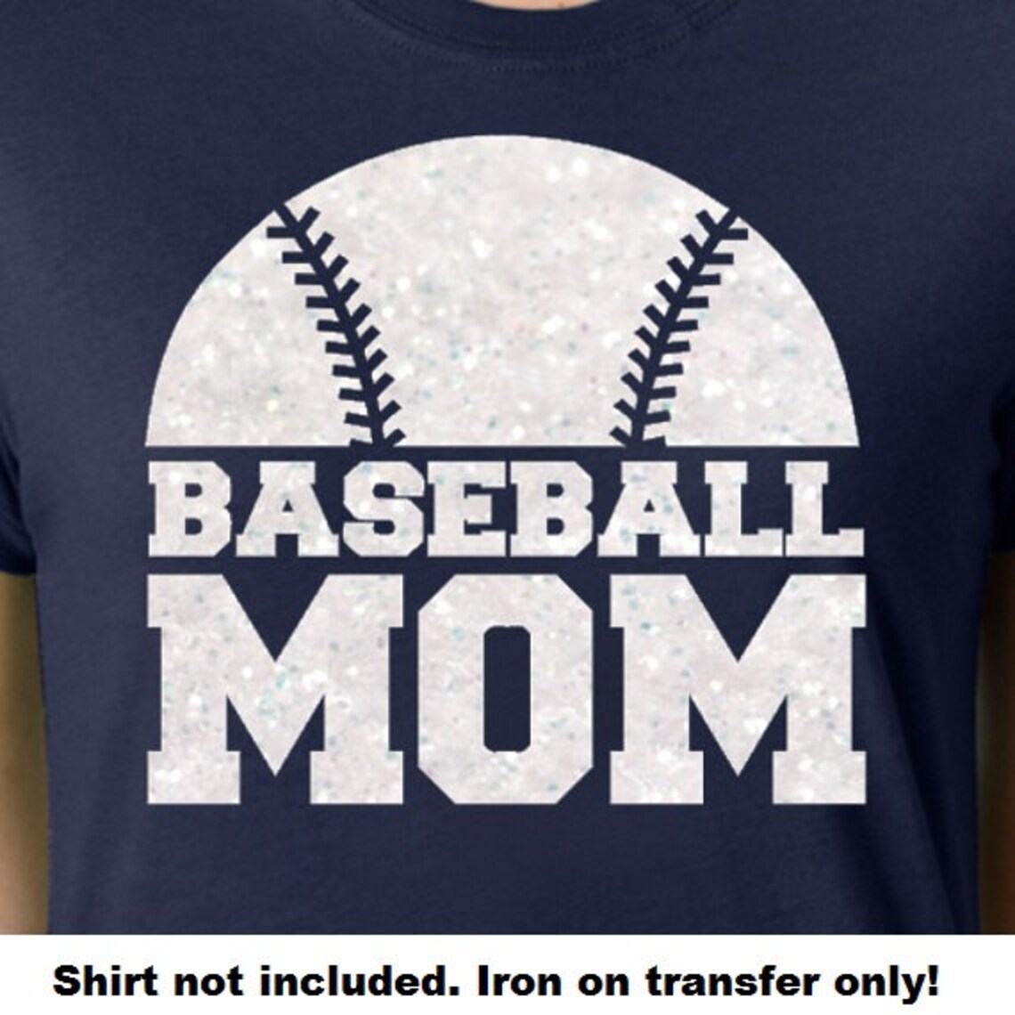 Glitter Baseball Mom Iron On Baseball Mom Iron on Transfer - Etsy