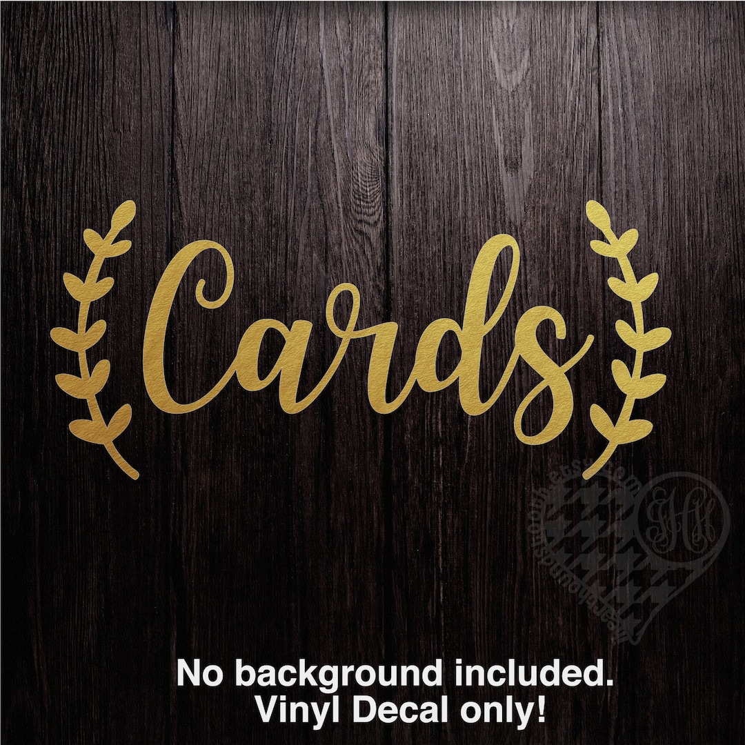Laurel Wreath Wedding Cards Decal, Decal for Card Box, Laurel Wedding ...