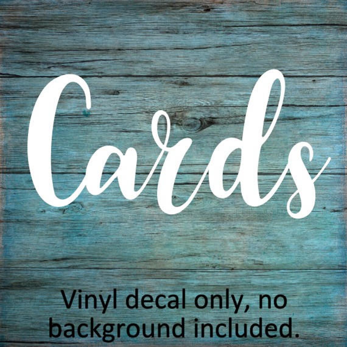 Wedding Cards Decal Decal for Card Box DIY Wedding Decor - Etsy