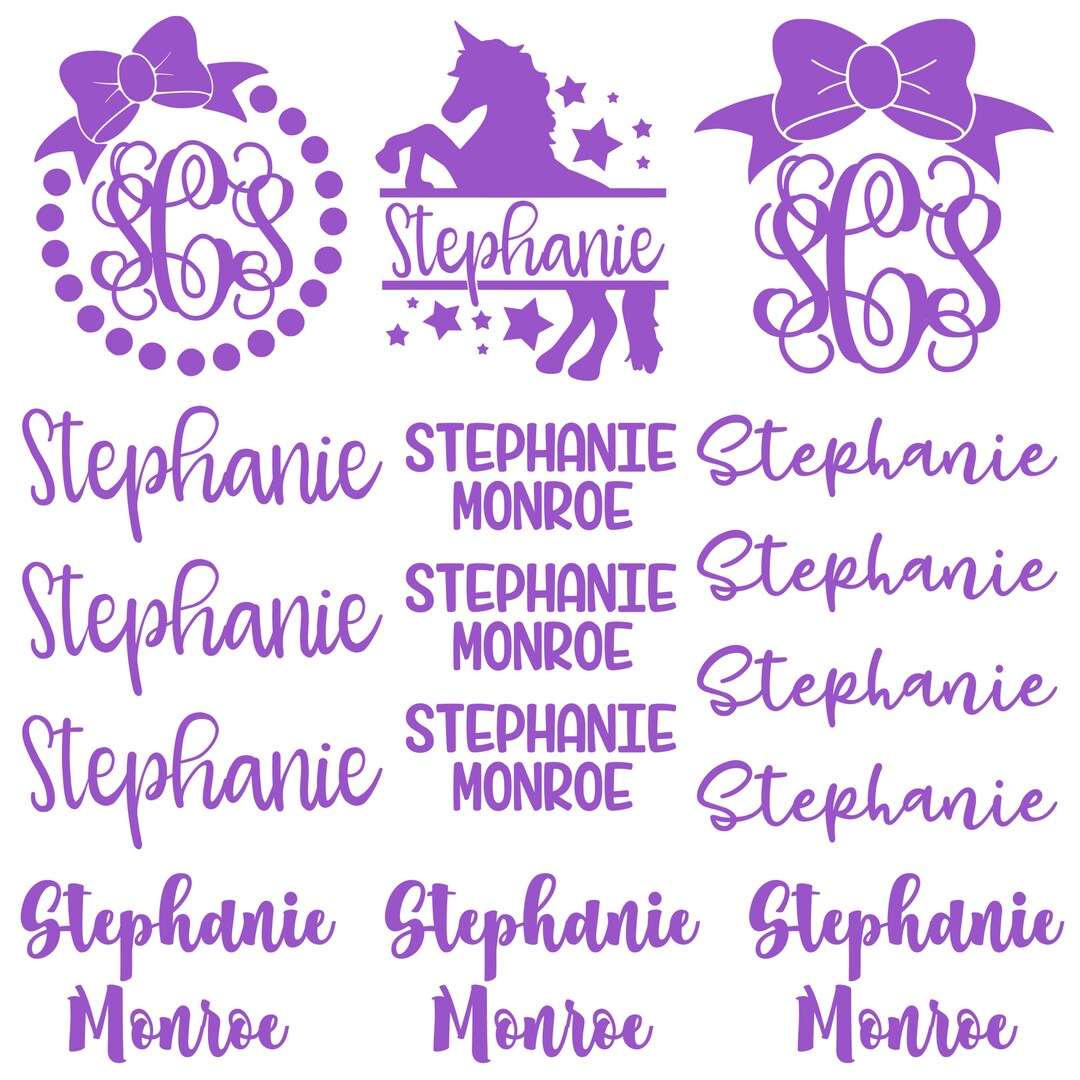 Back to School Personalized Decals, School Supply Labels, Name Decals ...