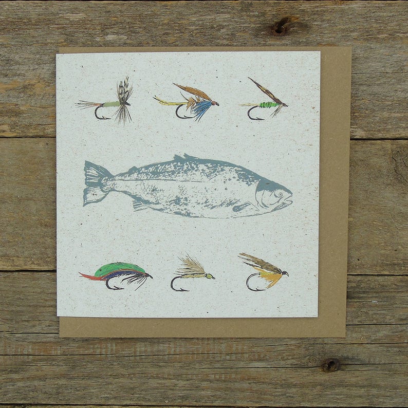 Fly Fishing Card - Etsy