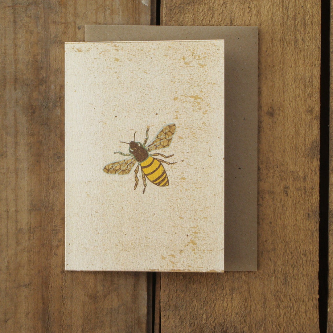 Speckled Bee Card - Etsy